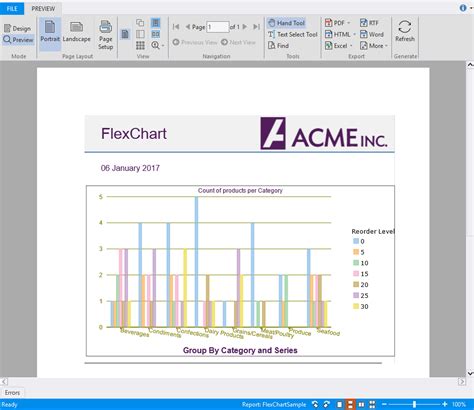 grouping and aggregates flexreport for winforms componentone