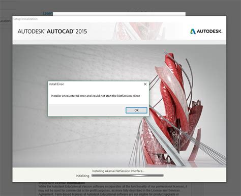autocad 2016 failed installation windows 10 autodesk community