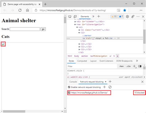 network request blocking tool microsoft edge development microsoft