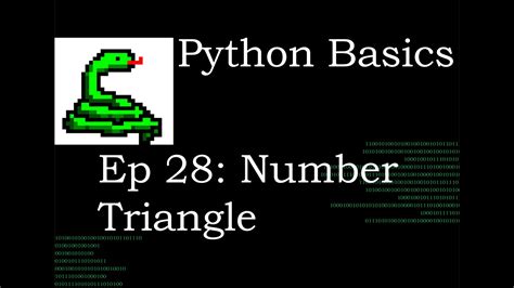 python basics number triangle youtube