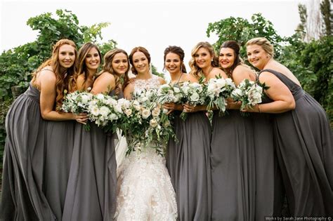 Steel Gray Bridesmaid Dresses Bridesmaid Dress Inspiration {works By