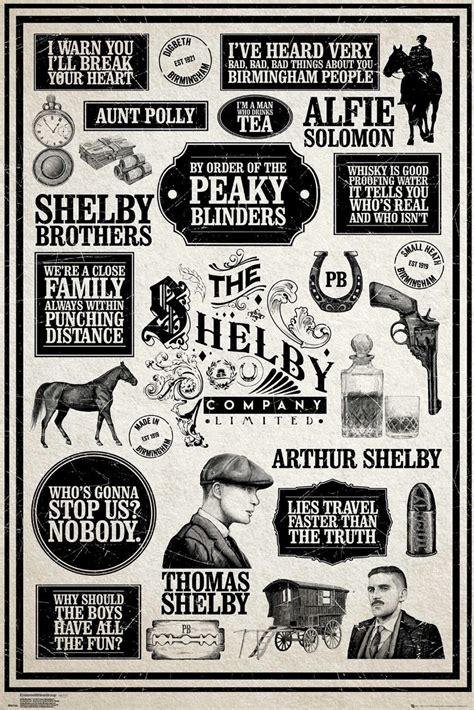 Peaky Blinders Infographic Póster Lámina Compra En Posters Es