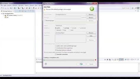 create a java project using eclipse hello world program java