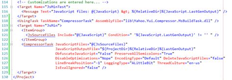 minifying javascript files with build events