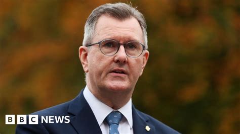 Ni Protocol Dup Leader Denies Backtracking On Stormont Threat Bbc News