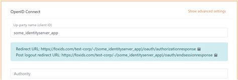 foxids docs up party connect identityserver with