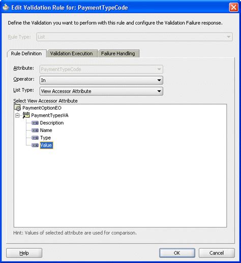 defining validation and business rules declaratively