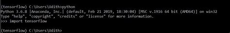 python on anaconda jupyter notebook not respond to import tensorflow