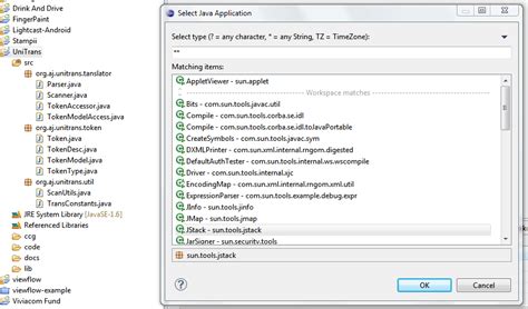 java eclipse running project gives message searching for