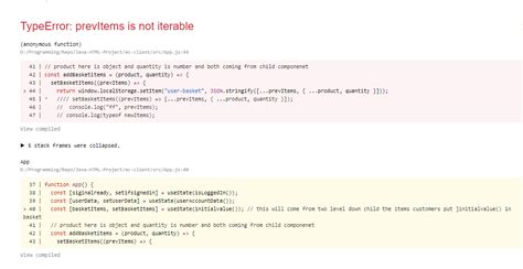 javascript when saving data array of objects in react state