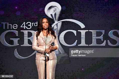 Honoree Pam Oliver Speaks Onstage At The 43rd Annual Gracie Awards At