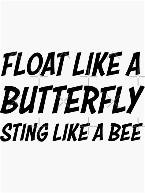 Float Like A Butterfly Sticker By Maestroedems Redbubble
