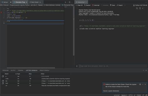 python 3 x jupyter variables doens t work on this code