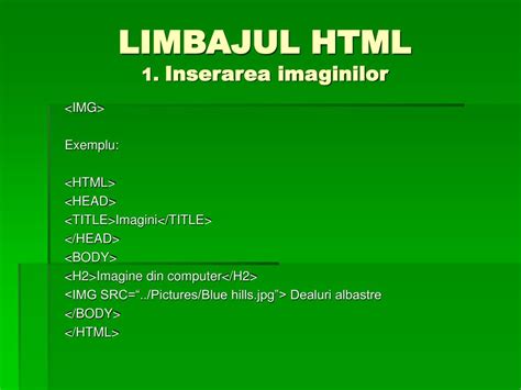 ppt limbajul html powerpoint presentation free download id 5484010