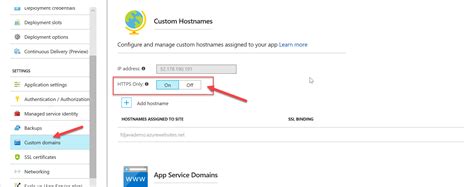 enforcing only traffic and hsts settings for azure web apps and