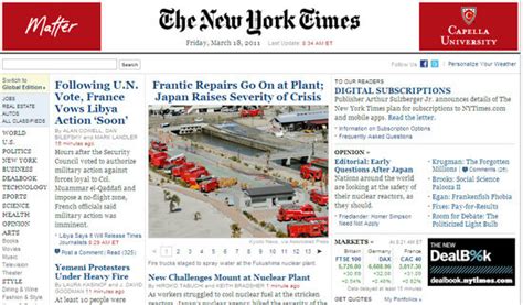 New York Times Va A Cobrar Por Su Contenido En Internet Click