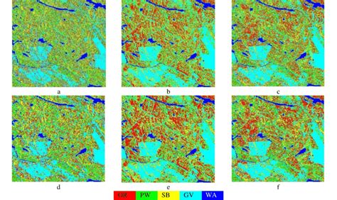 the classified images using the wishart algorithm on leaf on a