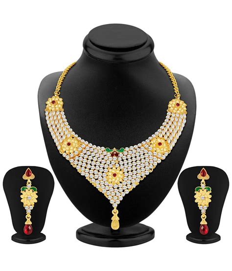 Sukkhi Gold Plated Ad Necklace Set Buy Sukkhi Gold Plated Ad Necklace