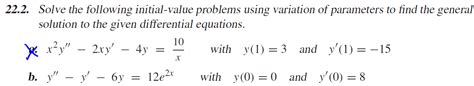 solved 22 2 solve the following initial value problems