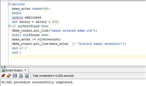 pl sql cursor oracle sever günlüğü
