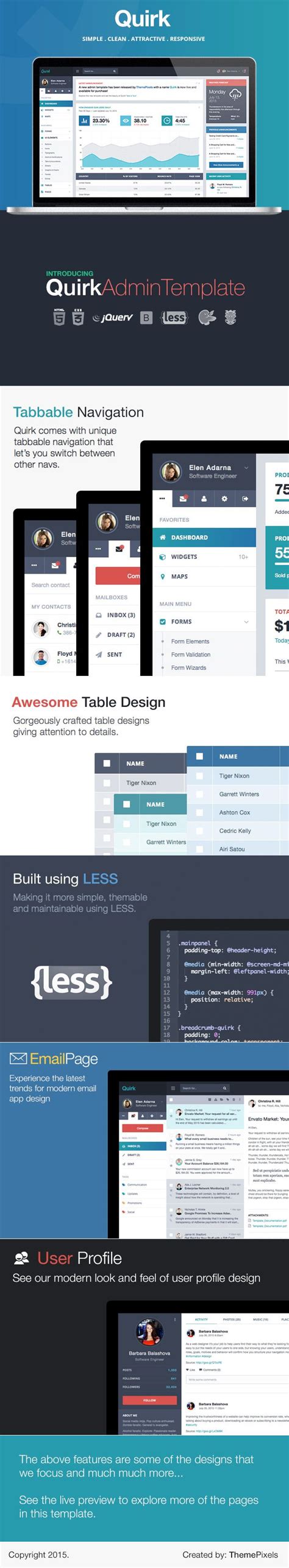 quirk bootstrap admin template templates admin modern design
