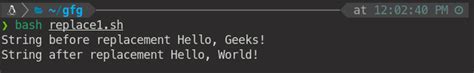 bash scripting string geeksforgeeks