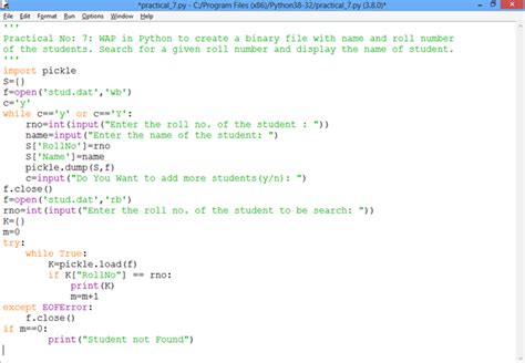 tgtpgtcs practical no 7 wap in python to create a binary file with