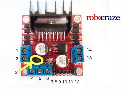 robocraze l298 motor driver module pwm direct current motor driver