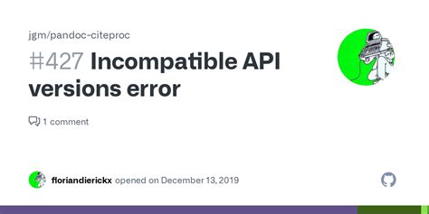incompatible api versions error · issue 427 · jgm pandoc citeproc · github