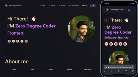 build responsive portfolio using react build personal website using