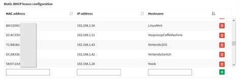 ability to update static dhcp leases configuration duplicate pi