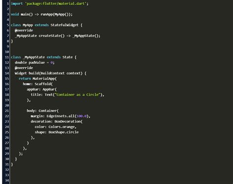 flutter make a circle container code example
