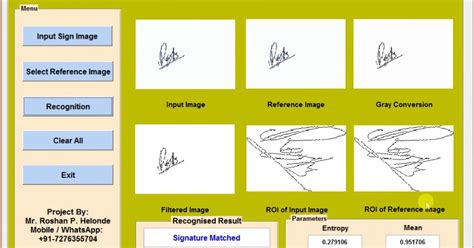 matlab code for signature recognition and verification using image