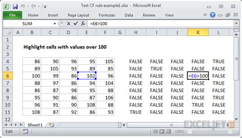 test conditional formatting with dummy formulas exceljet