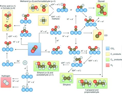 Reaction Pathways Of Co2 To Different Products Reproduced With