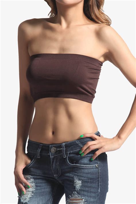 Basic Layering Seamless Bra Crop Tube Top Bandeau Strapless Bralette