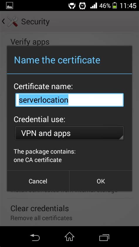 how to install ca certificate to an android device smart dns proxy