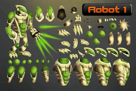 boss robot character sprites