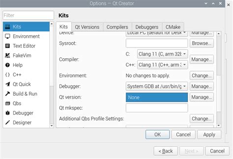 c how to configure a fresh installation of qtcreator stack overflow