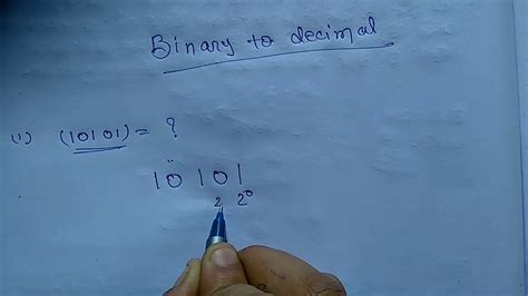convert decimal to binary youtube