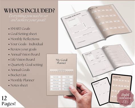 Goal Planner Bundle 2023 Goals Tracker Smart Goal Setting Etsy Canada
