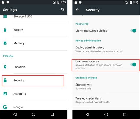 how to download and install android apps from unknown sources office