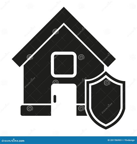 New House Liability Icon Simple Vector Policy Risk Stock Vector