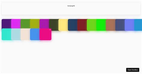 vue js grid examples codesandbox