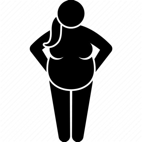 Fat Obese Obesity Woman Female Lady Overweight Icon Download On