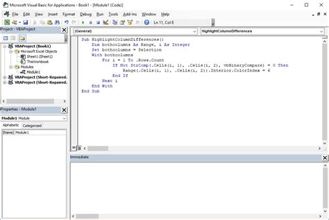 how to compare two columns in excel using vba and automate