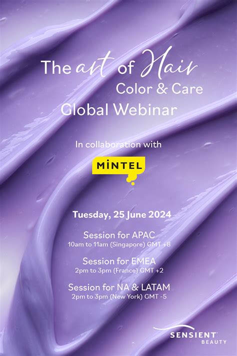 The Art Of Hair Color And Care 2024 Global Webinar Sensient Beauty