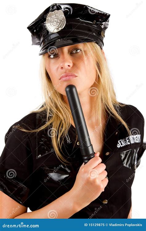 Fille Sérieuse De Police Image Stock Image Du Rendement 15129875