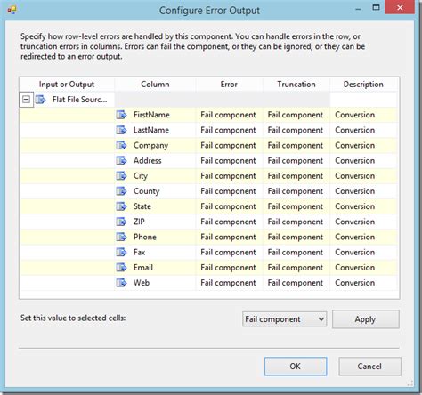 using the ssis error output on the data flow tim mitchell