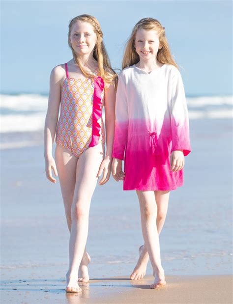 Big Girls Boho Beach Swimsuit And Terry Cover Up Set 50 Upf Sun
